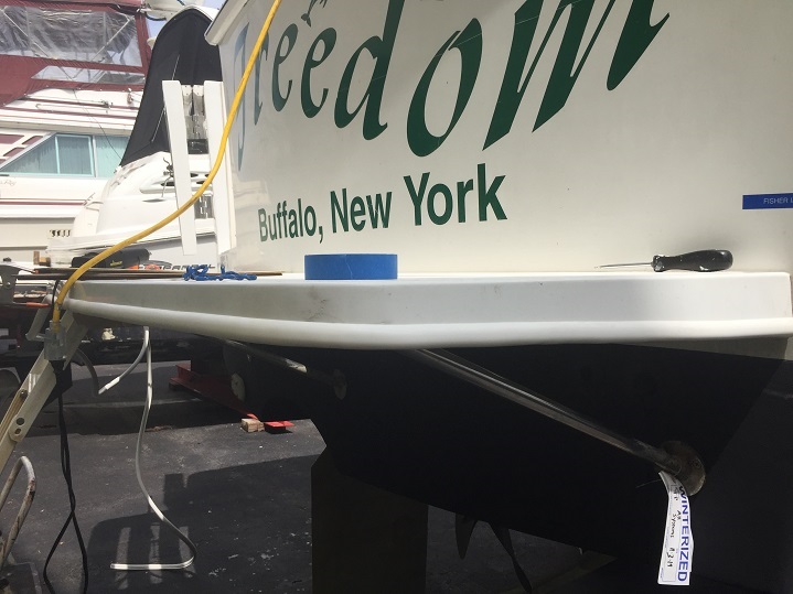 Mainship Pilot 34 Upgrades - swim platform trim molding | Trawler Forum